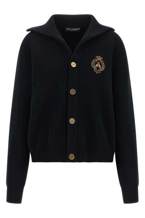 Dolce & Gabbana Embroidered Virgin Wool Cardigan
