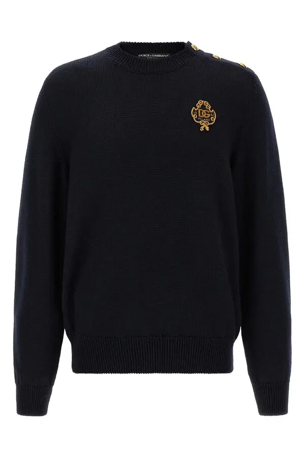 Dolce & Gabbana Embroidered Crest Sweater