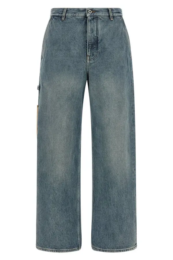 Loewe Leather Pocket Jeans - Blue