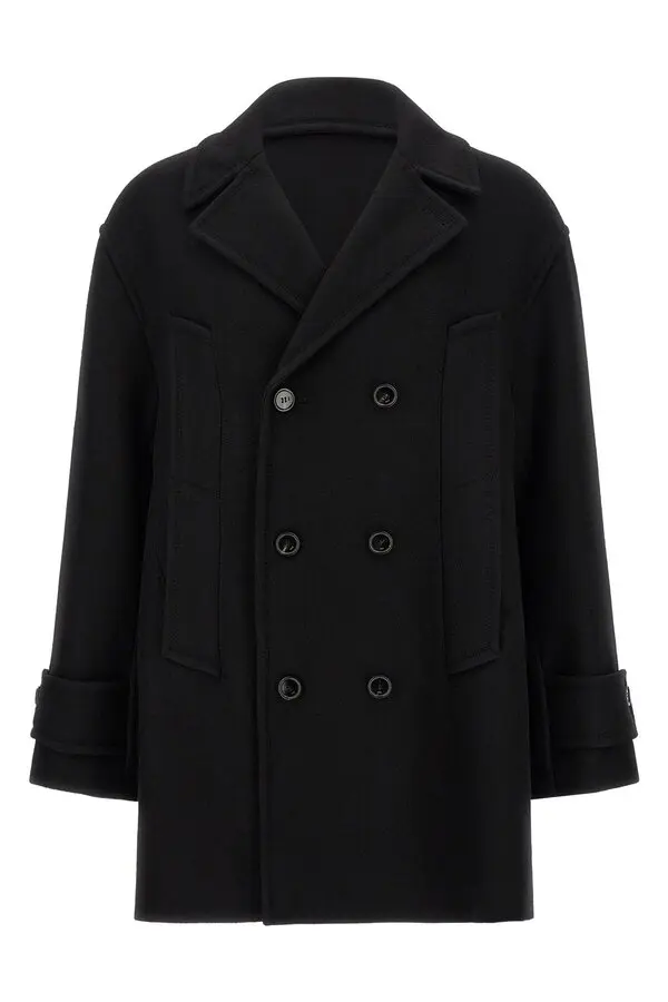 AMI Paris Virgin Wool Caban - Black