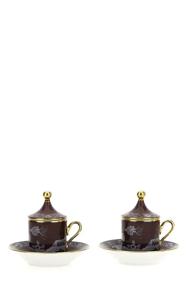 GINORI 1735 Impero Coffee Set With Gold Details