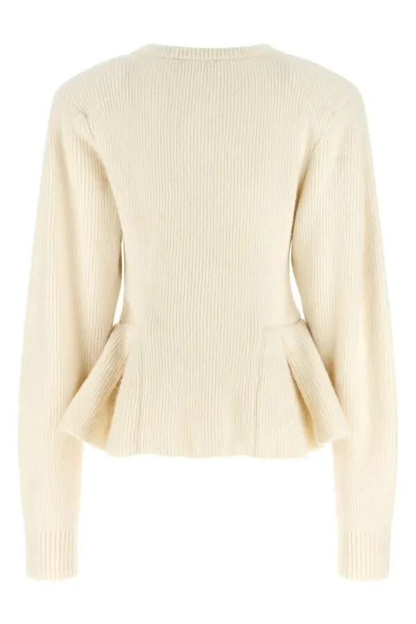 ROTATE BY BIRGER CHRISTENSEN Crystal-embellished Cardigan In Cream