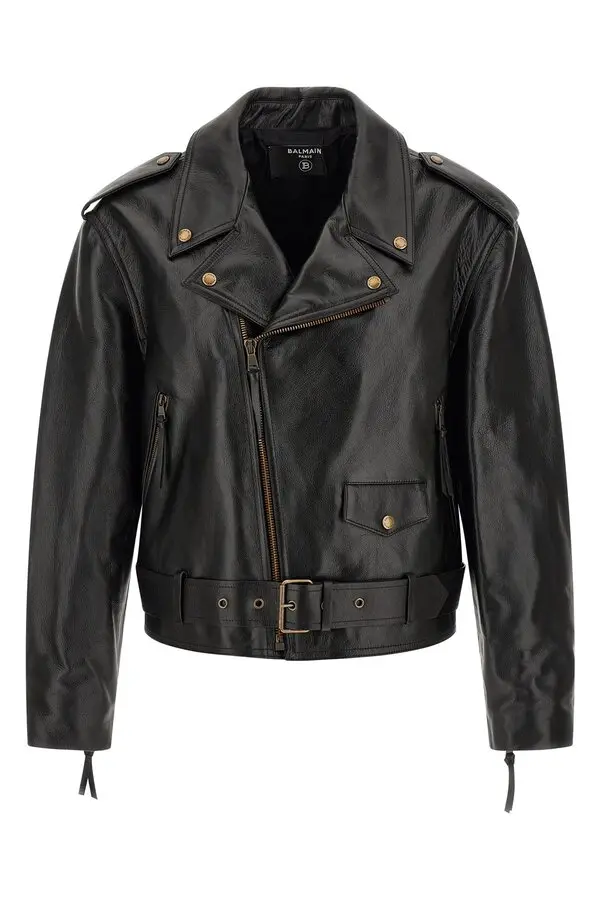 Balmain Biker Jacket Vintage Metal Hardware