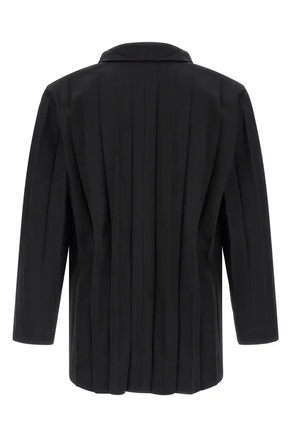 HOMME PLISSE' Homme Plissé Single-breasted Pleated Blazer