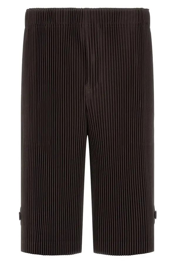 HOMME PLISSE' Homme Plissé Bermuda Shorts With Signature Pleating
