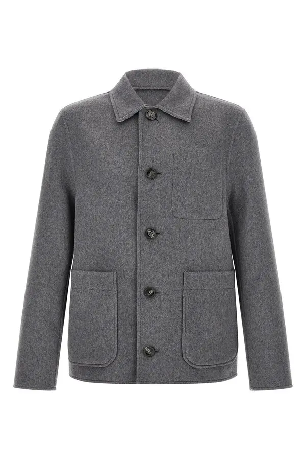 AMI Paris Grey Boxy Jacket