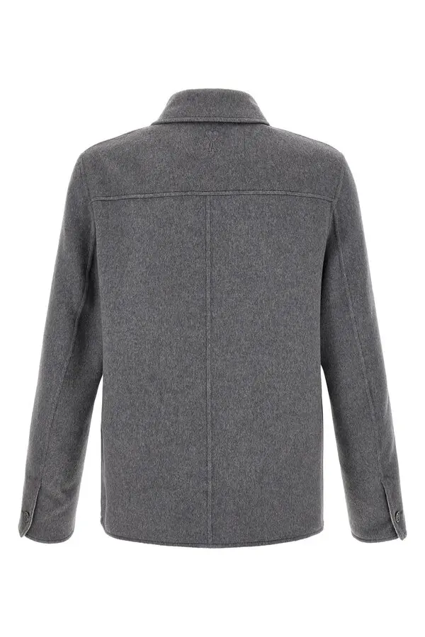 AMI Paris Grey Boxy Jacket