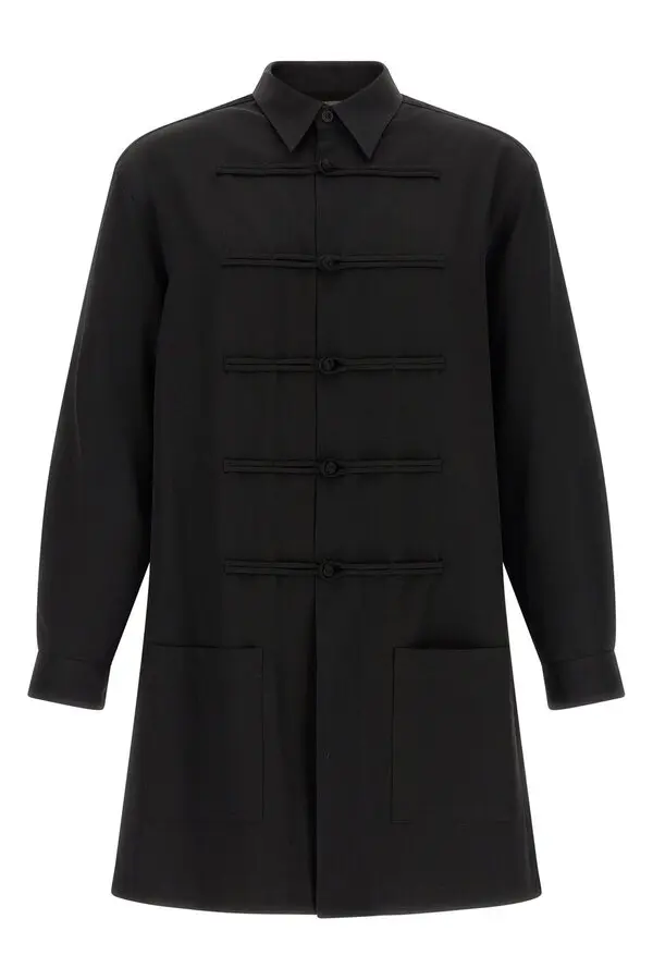 Yohji Yamamoto Wool Blouse With Frog Closures