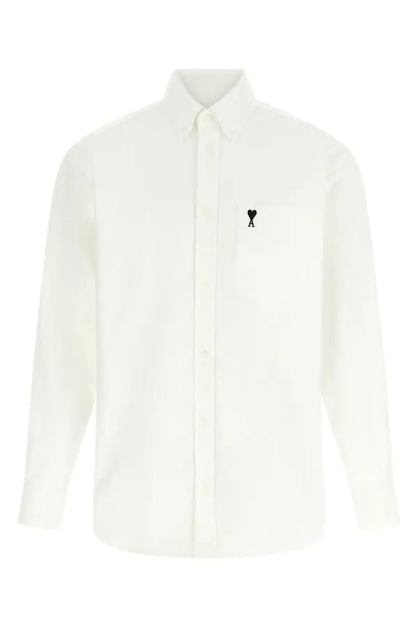 AMI Paris Shirt De Coeur Detail - White