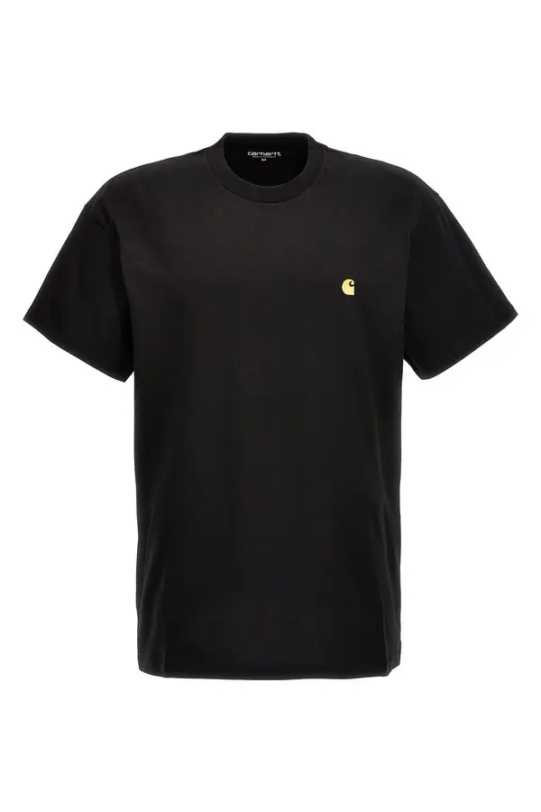 Carhartt Work In Progress T-shirt Embroidered Logo Detail - Black