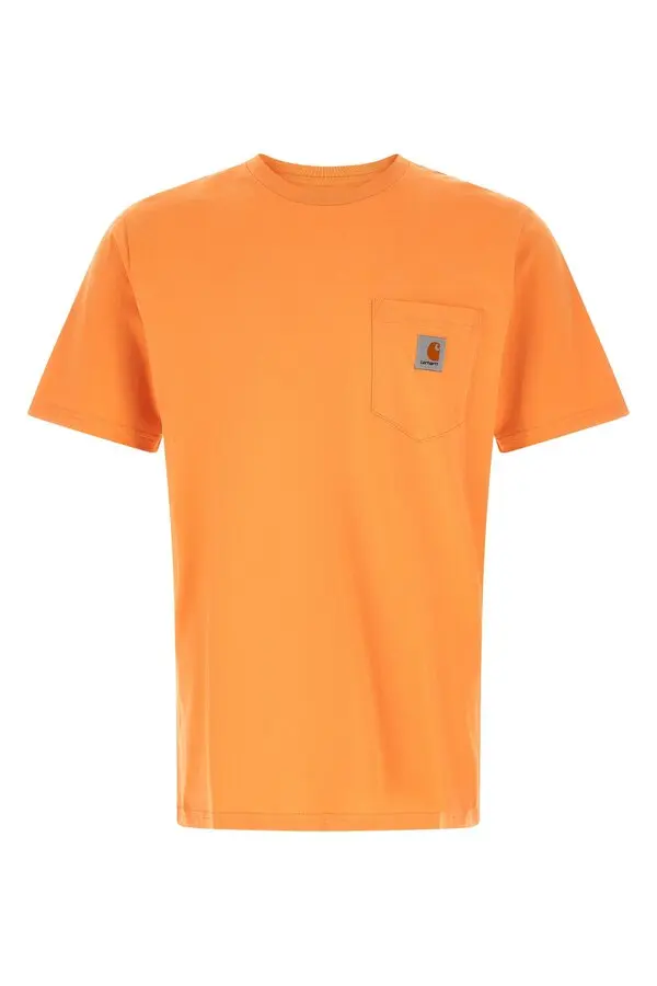 Carhartt Work In Progress T-shirt With Logo Patch - Orange
