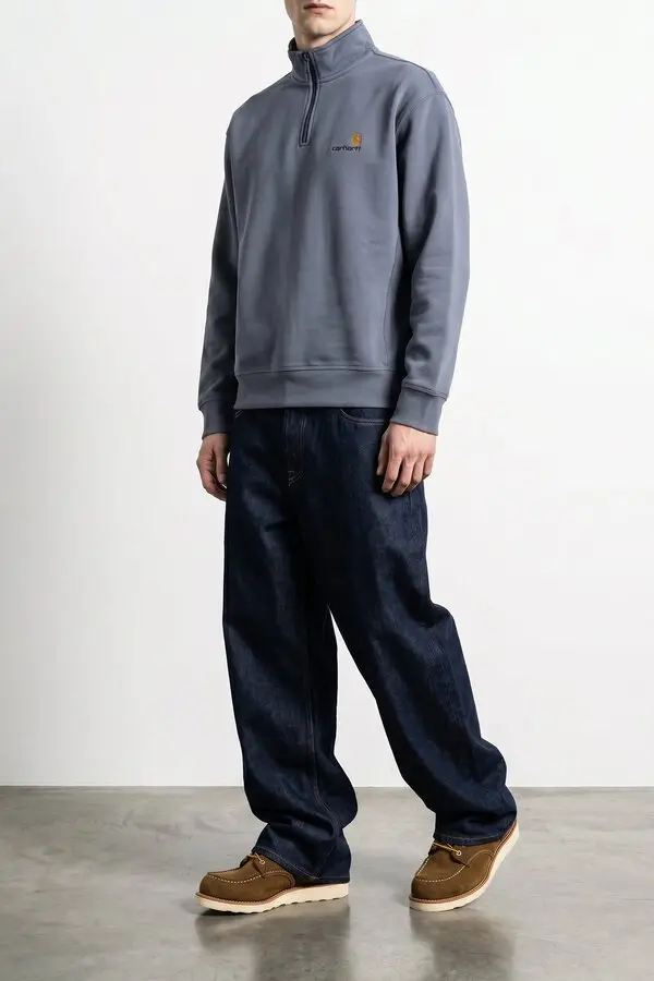 Carhartt Work In Progress Half-zip Sweatshirt With Embroidered Logo