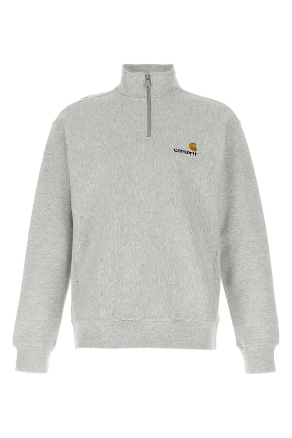 Carhartt Work In Progress Sweatshirt With Stand Collar And Half-zip