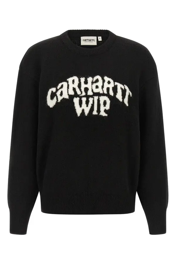Carhartt Work In Progress Sweater 'logo Intarsia