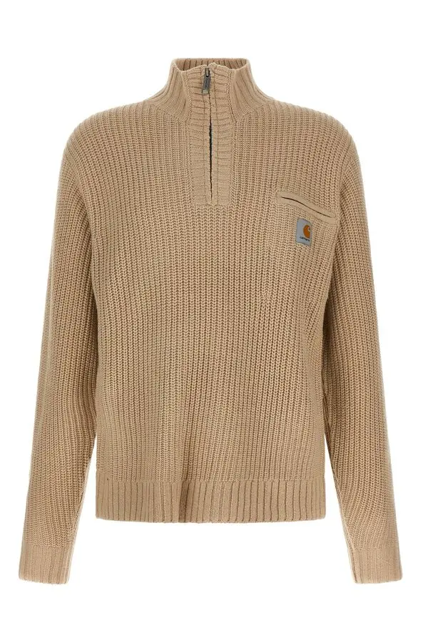 Carhartt Work In Progress Sweater 'detroit Half Zip