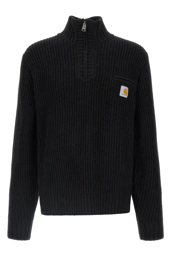 Carhartt Work In Progress Ribbed Knit Half-zip Sweater