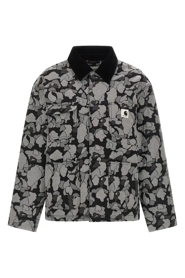 Carhartt Work In Progress Jacket 'tapestry Chore Coat - Gray