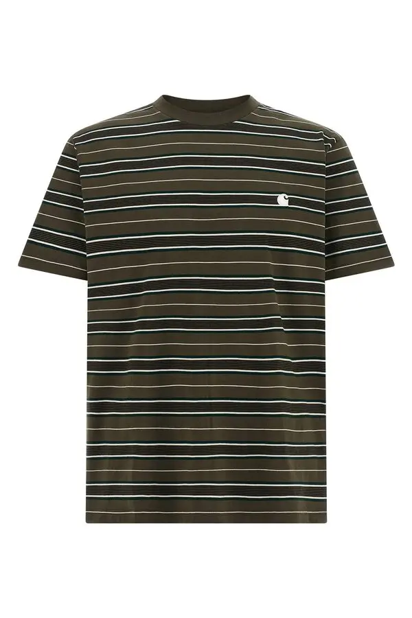 Carhartt Work In Progress Striped Cotton T-shirt - Green