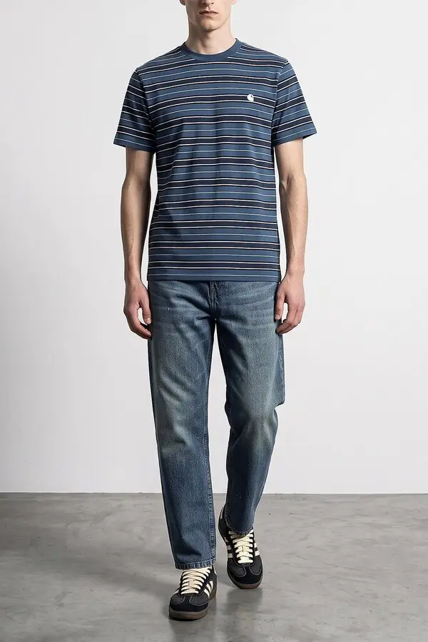 Carhartt Work In Progress T-shirt With Striped Pattern