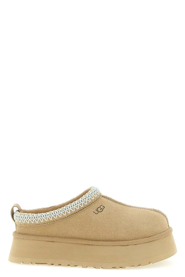UGG Suede Sabot With Platform Sole - Beige