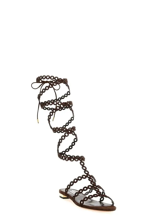 AQUAZZURA Infinity Chain Gladiator Flat' Sandal