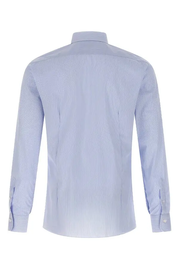 BARBA NAPOLI Micro-striped Poplin Shirt
