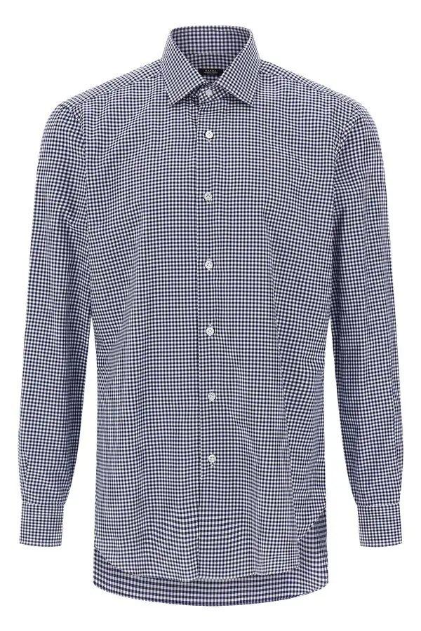 BARBA NAPOLI Vichy Cotton Shirt