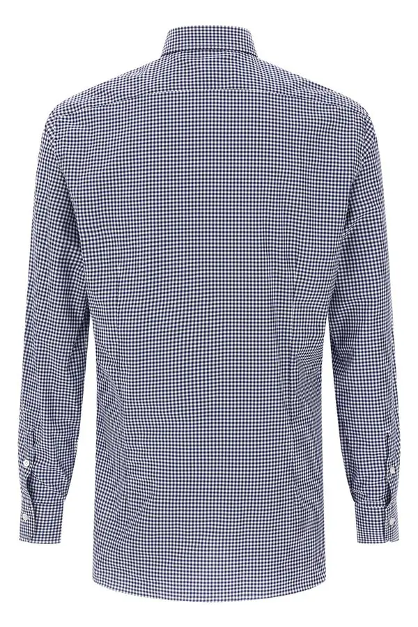 BARBA NAPOLI Vichy Cotton Shirt