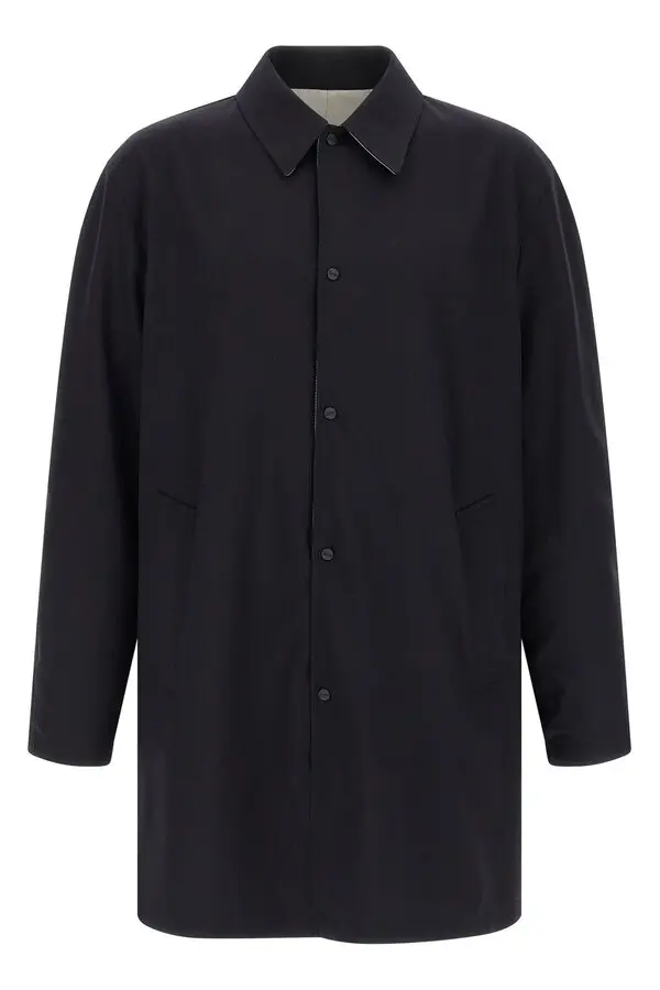 Herno Reversible Jacket Logo Button Detail