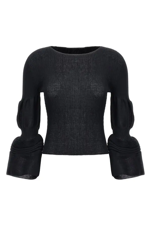 Issey Miyake Assemblage Branch' Top - Black