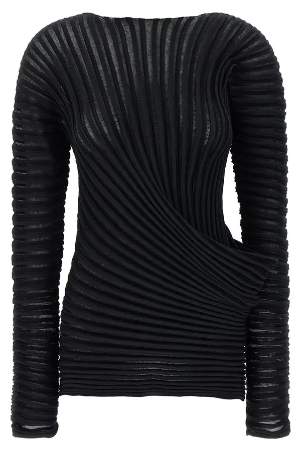Issey Miyake Stream' Top - Black