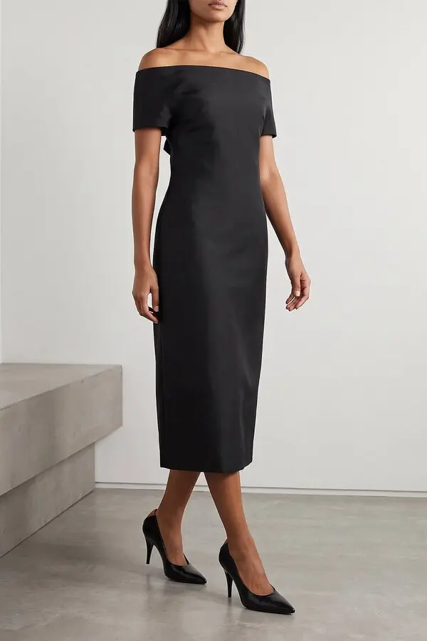 JIL SANDER The Off-shoulder Midi Dress