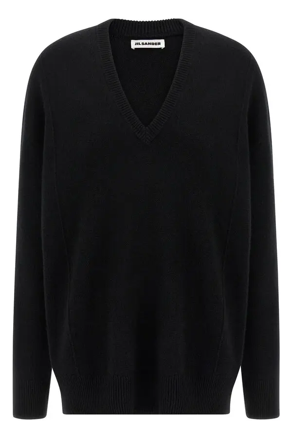 JIL SANDER Sweater 'v-neck With Pintuck Detail
