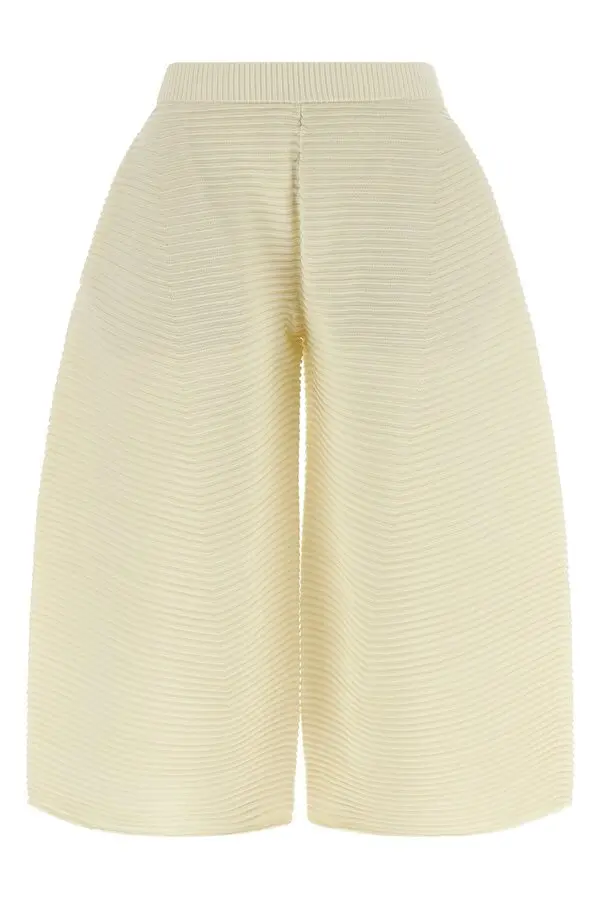 Issey Miyake Corrugated Knit' Trousers - White