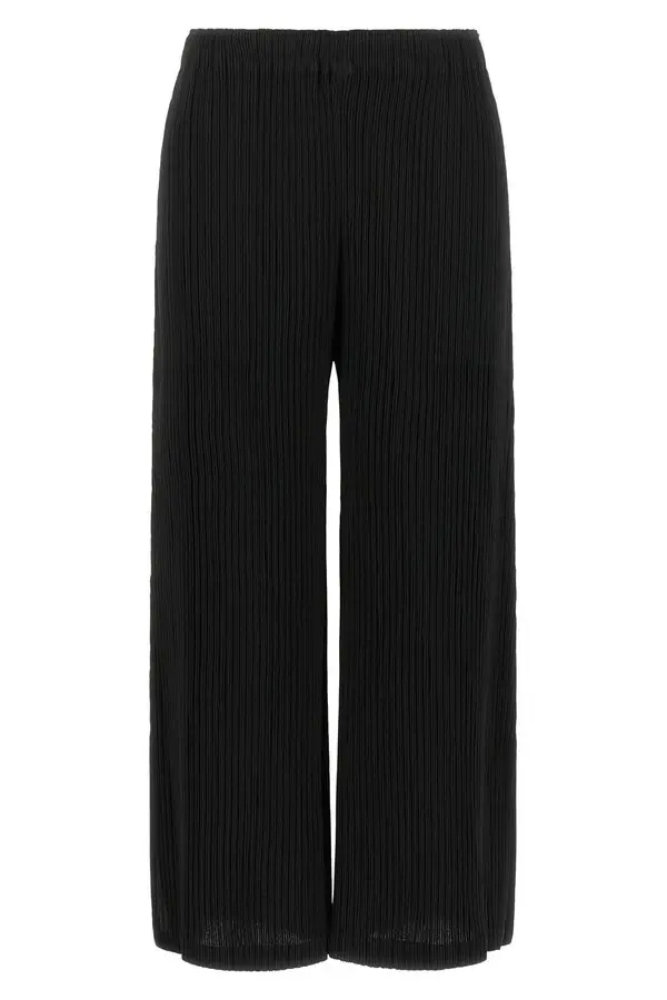 Issey Miyake Hatching Bottoms Trousers - Black