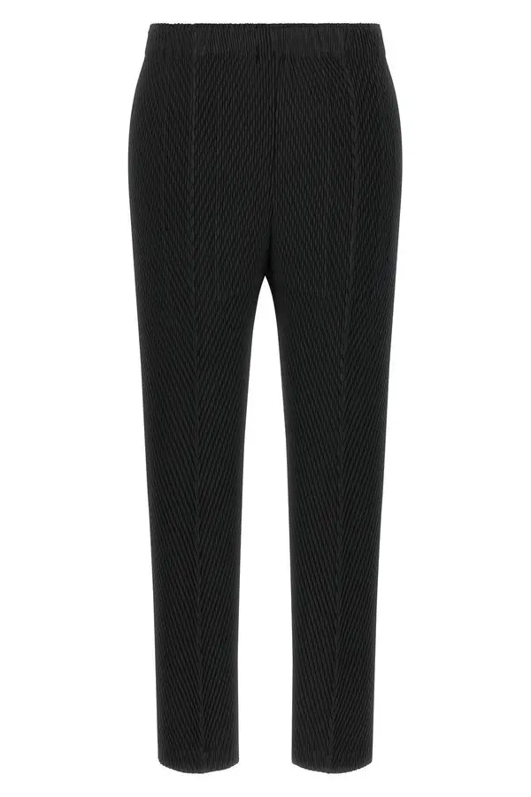 Issey Miyake Trousers 'rhombus Pleats - Black