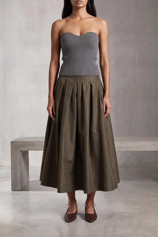 JIL SANDER Top Structured Ribbed Knit