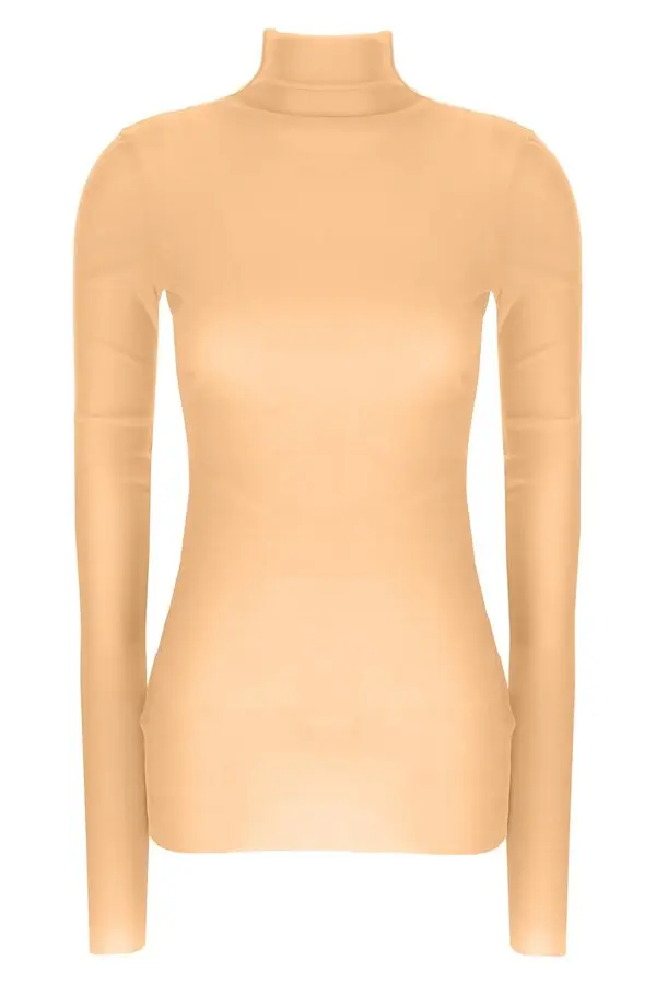 JIL SANDER Silk Turtleneck Top - Pink