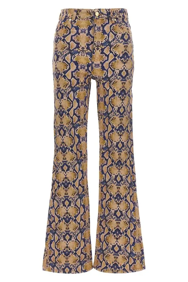 GANNI Snake Printed Iry' Jeans - Multi