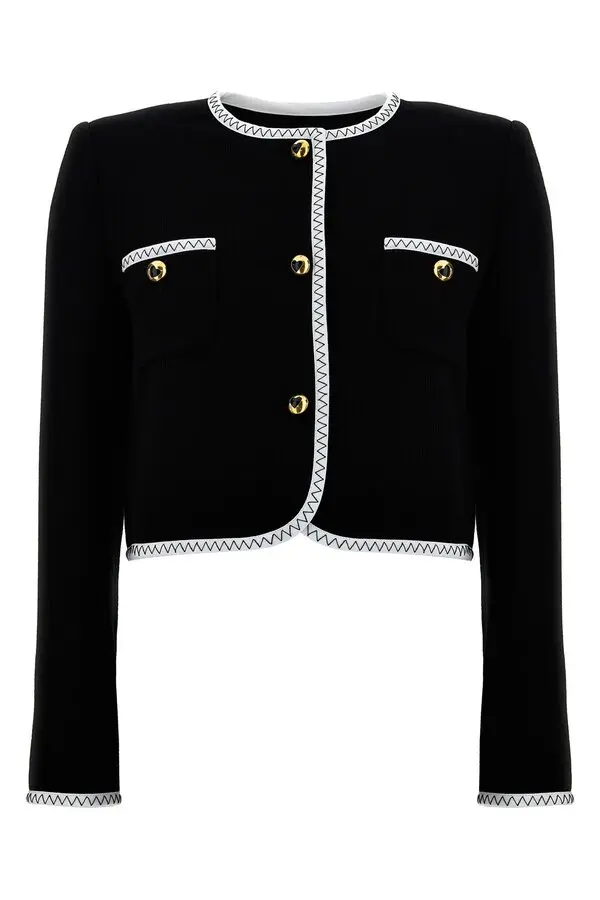 Moschino Cropped Crepe' Jacket
