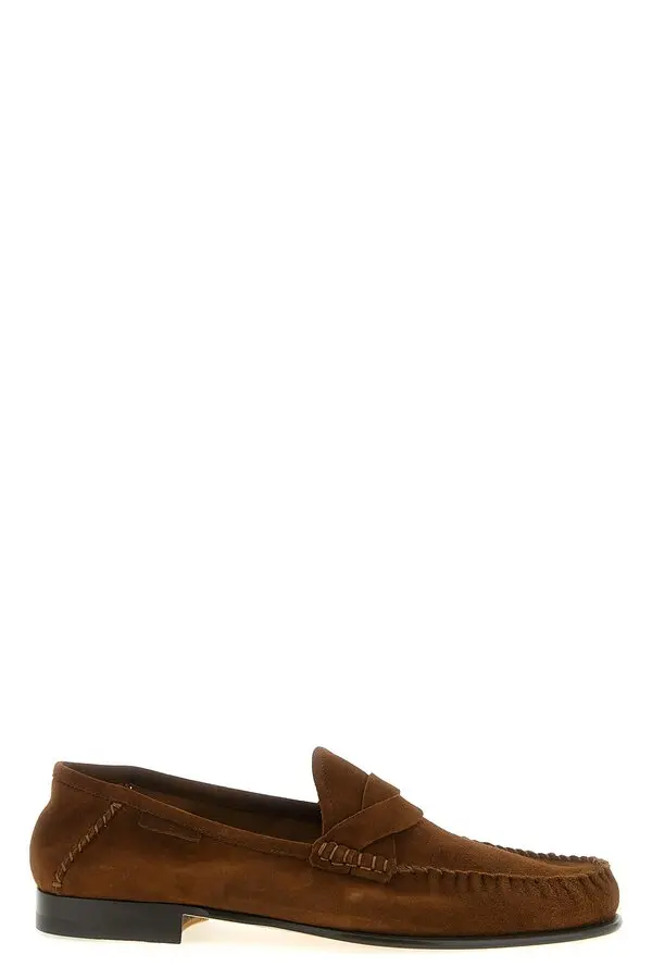 TOM FORD Suede Penny Loafer - Brown