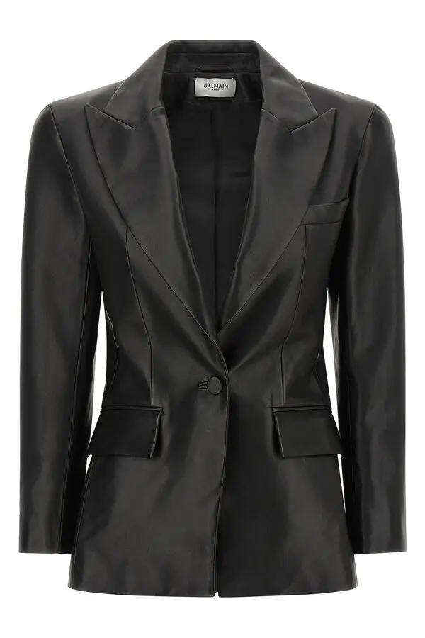 Balmain Leather Blazer