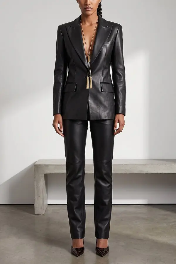 Balmain Leather Blazer