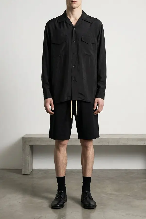 JIL SANDER Bermuda 'embroidered Logo