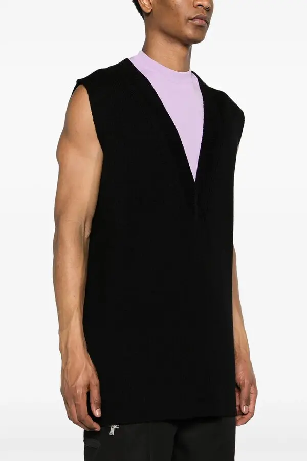 JIL SANDER Vest 'v-neck With Insert