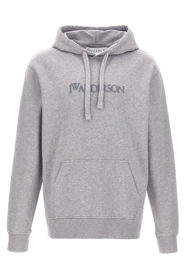 J.W.ANDERSON J. W.anderson Hoodie 'logo Embroidery Hoodie - Gray