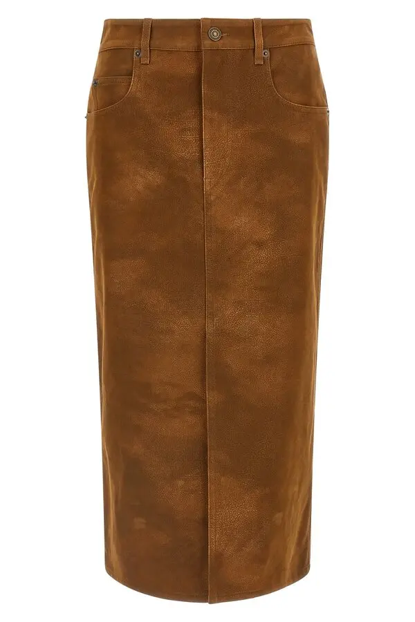 MARANT ETOILE Bisane Skirt - Brown