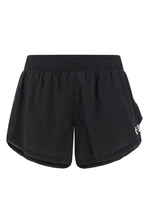 Y3 Running Shorts With Pleated Texture