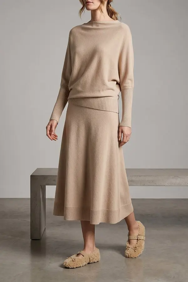 Agnona Cashmere Knit Skirt