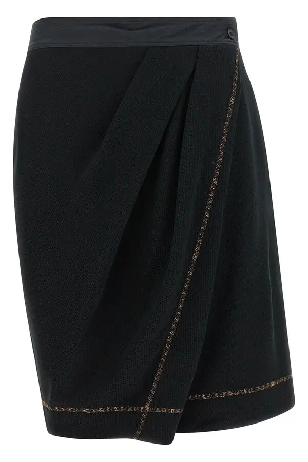 KIKO KOSTADINOV Petrel Draped Culotte Shorts - Black